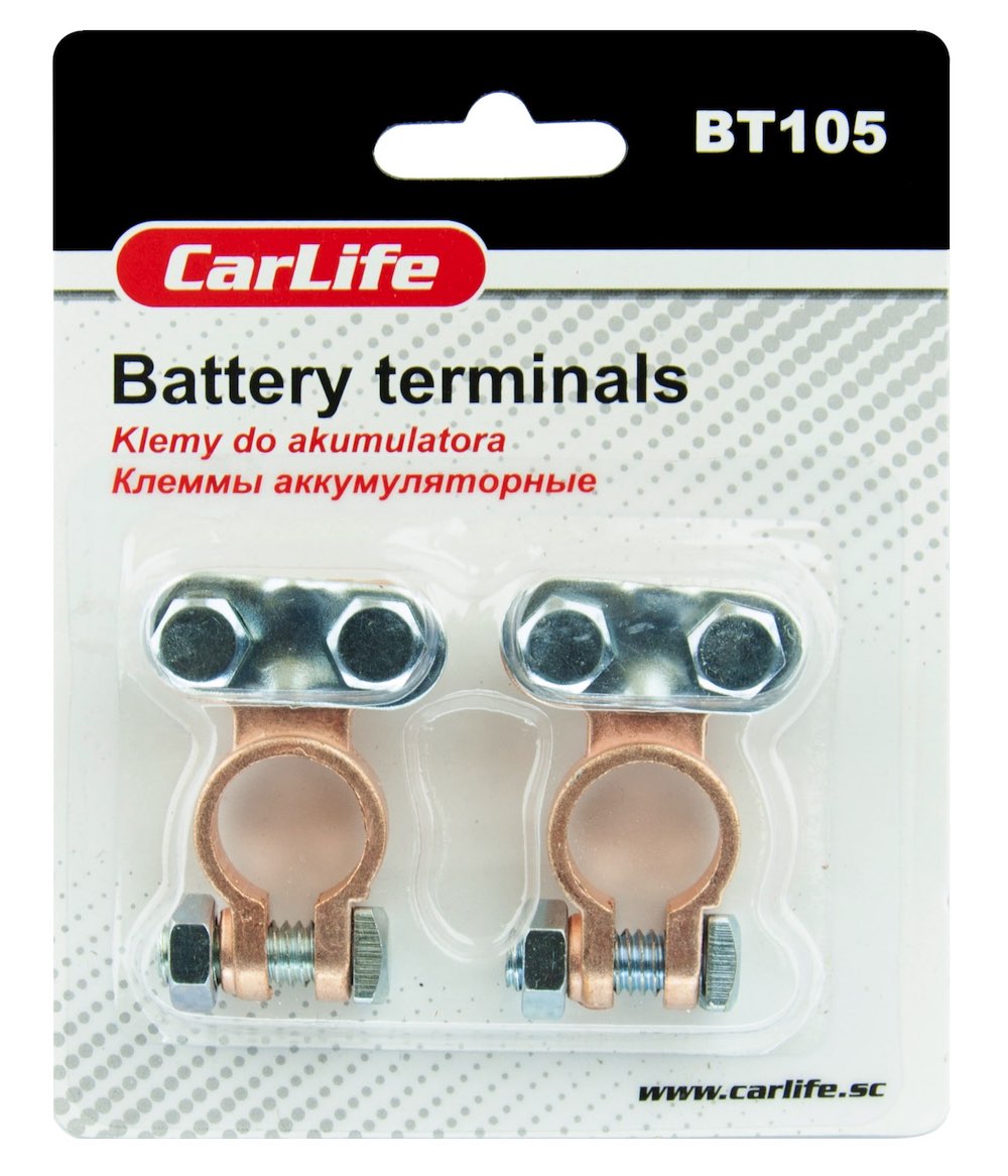 Клеммы CarLife BT105 цинковые легковые купить