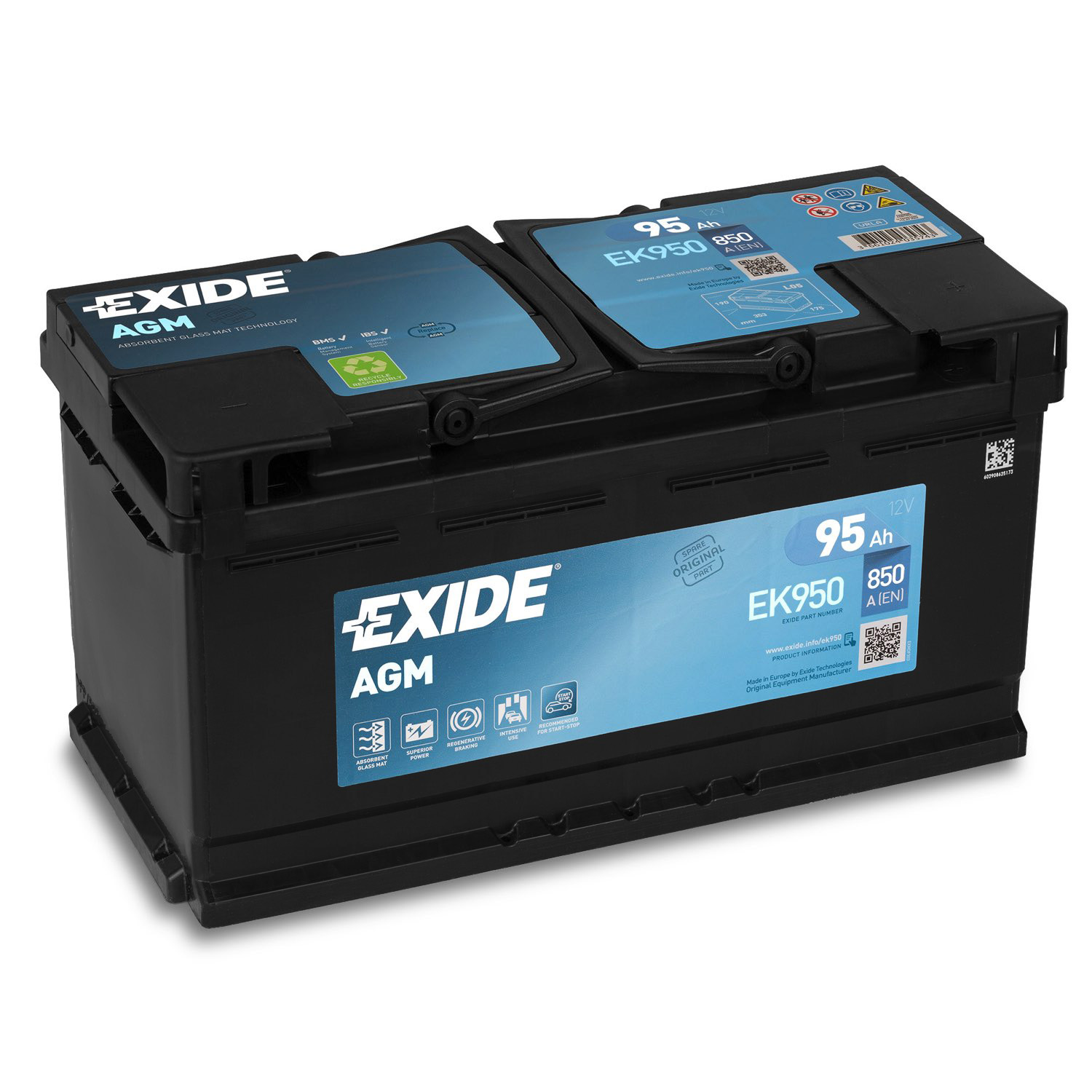 Аккумулятор Exide 96Ah 850A Start-Stop AGM EK960 купить | Низкая цена