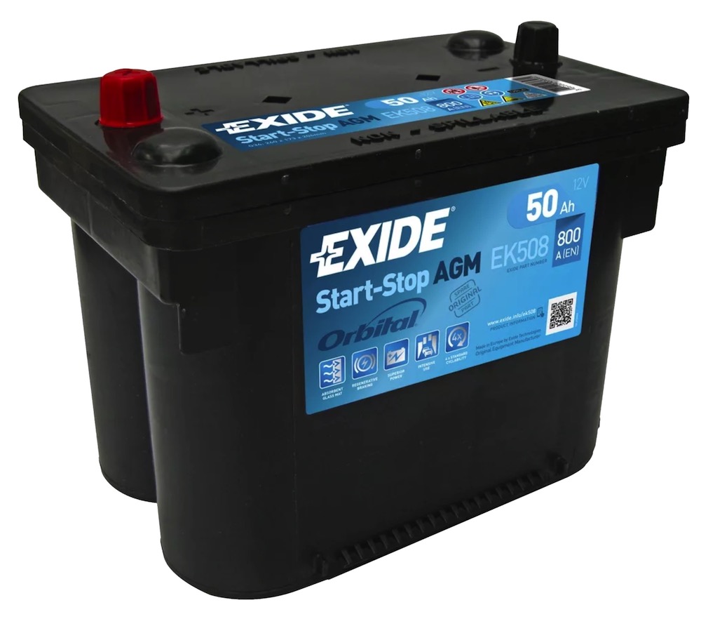 Аккумулятор Exide 50Ah 800A Start-Stop AGM Orbital EK508 купить ...