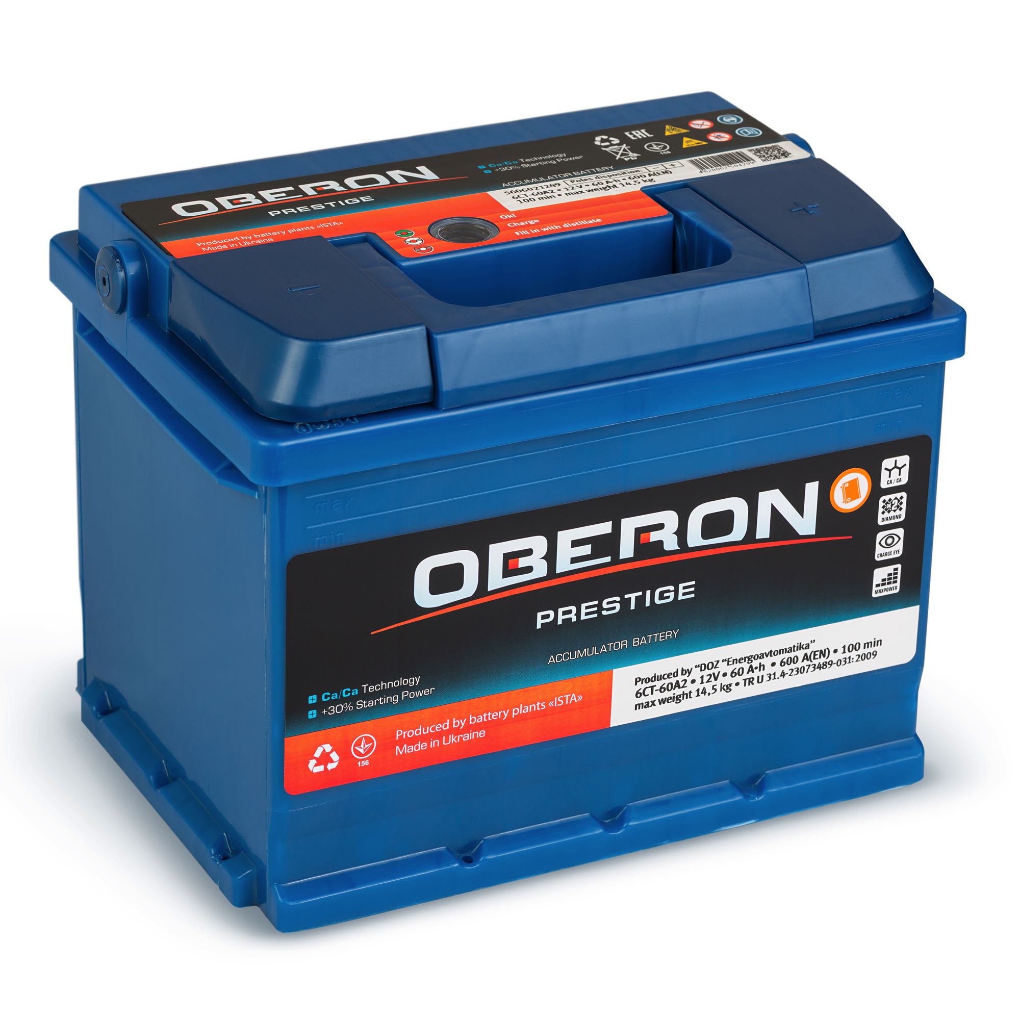 Аккумулятор Oberon 60Ah 600A Prestige R купить в СвітАКБ