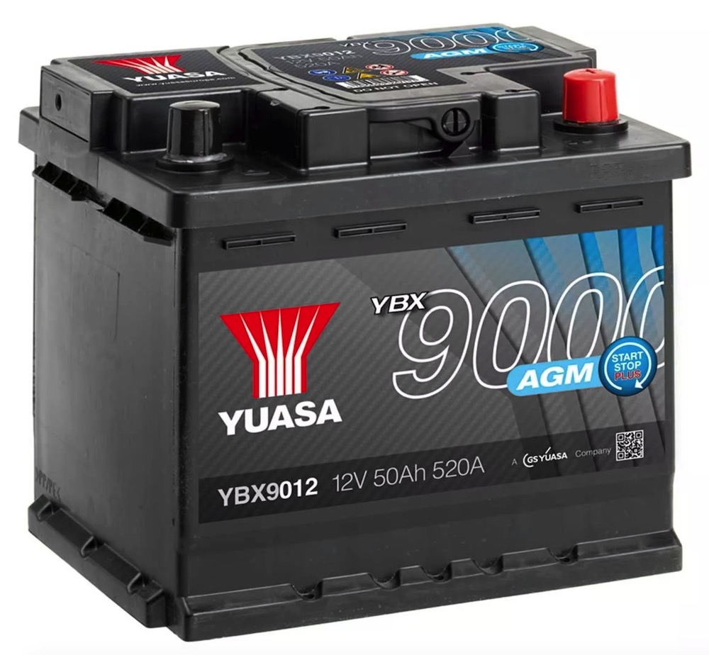 Аккумулятор Yuasa 50Ah 520A AGM YBX9012 купить | Цена